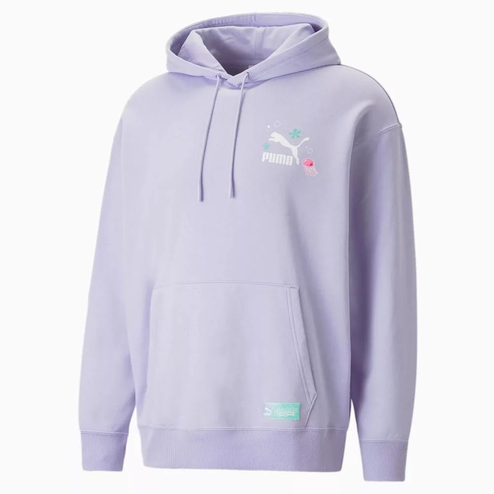 PUMA X SPONGEBOB Graphic Hoodie Vivid Violet - Rapcity.hu
